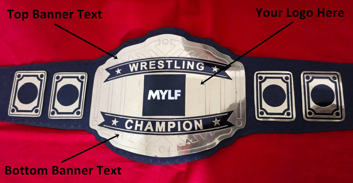 MYLF Logo Wrestling Championship Belt – Custom Made USA