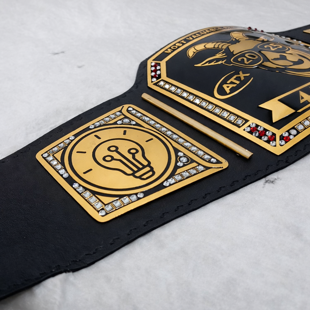 Handcrafted Custom GOAT Championship Belt