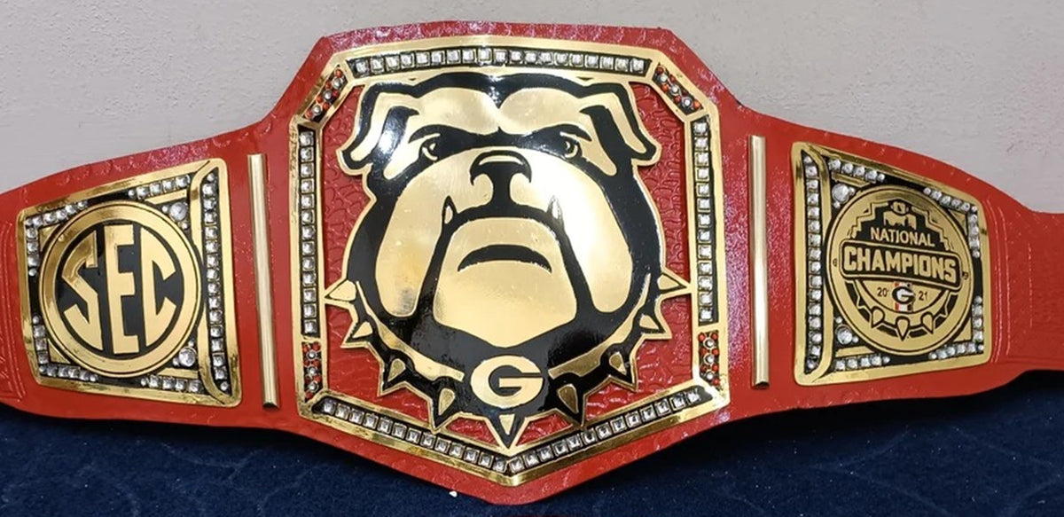 Customized Georgia Bulldogs Championship Belt – Customize Wrestling Belts